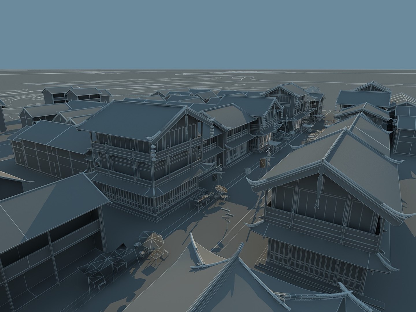 Ancient Commerce Street 3 3D Model - TurboSquid 2057431