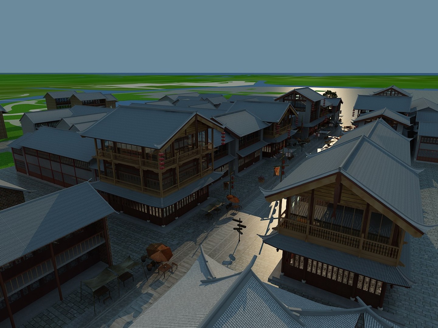 Ancient Commerce Street 3 3D Model - TurboSquid 2057431