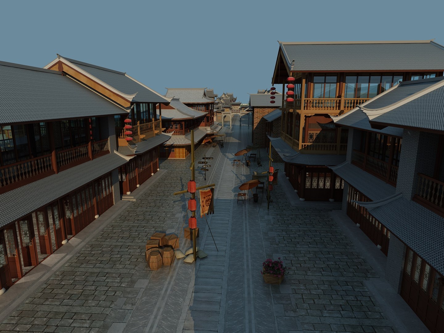 Ancient Commerce Street 3 3D Model - TurboSquid 2057431