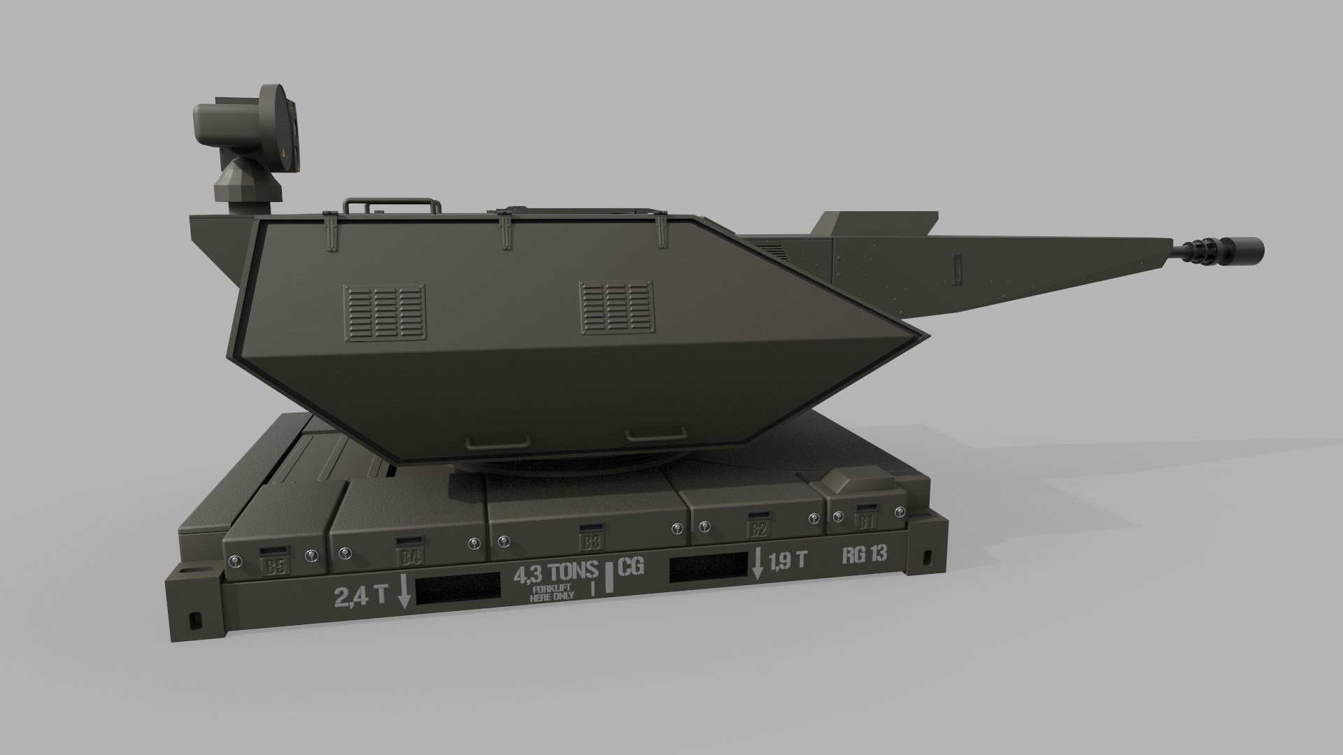 Oerlikon Skyshield Gun MK3 3D Model - TurboSquid 2062120