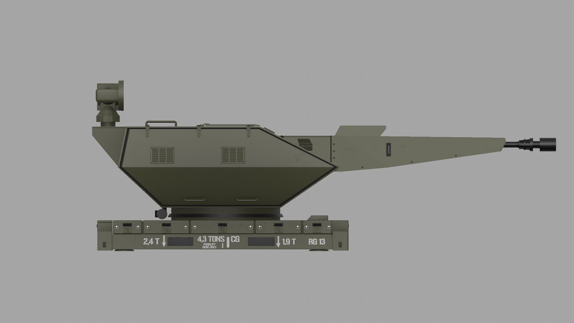 Oerlikon Skyshield Gun MK3 3D Model - TurboSquid 2062120