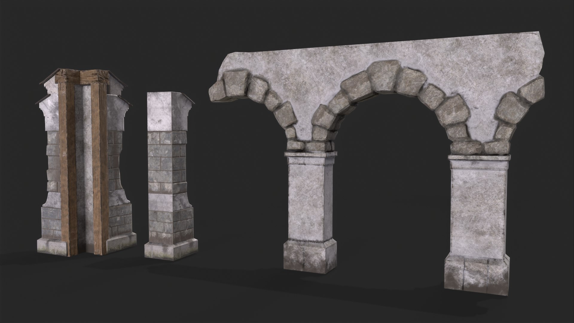 3D Old Medieval Castle Pack Model - TurboSquid 2161327