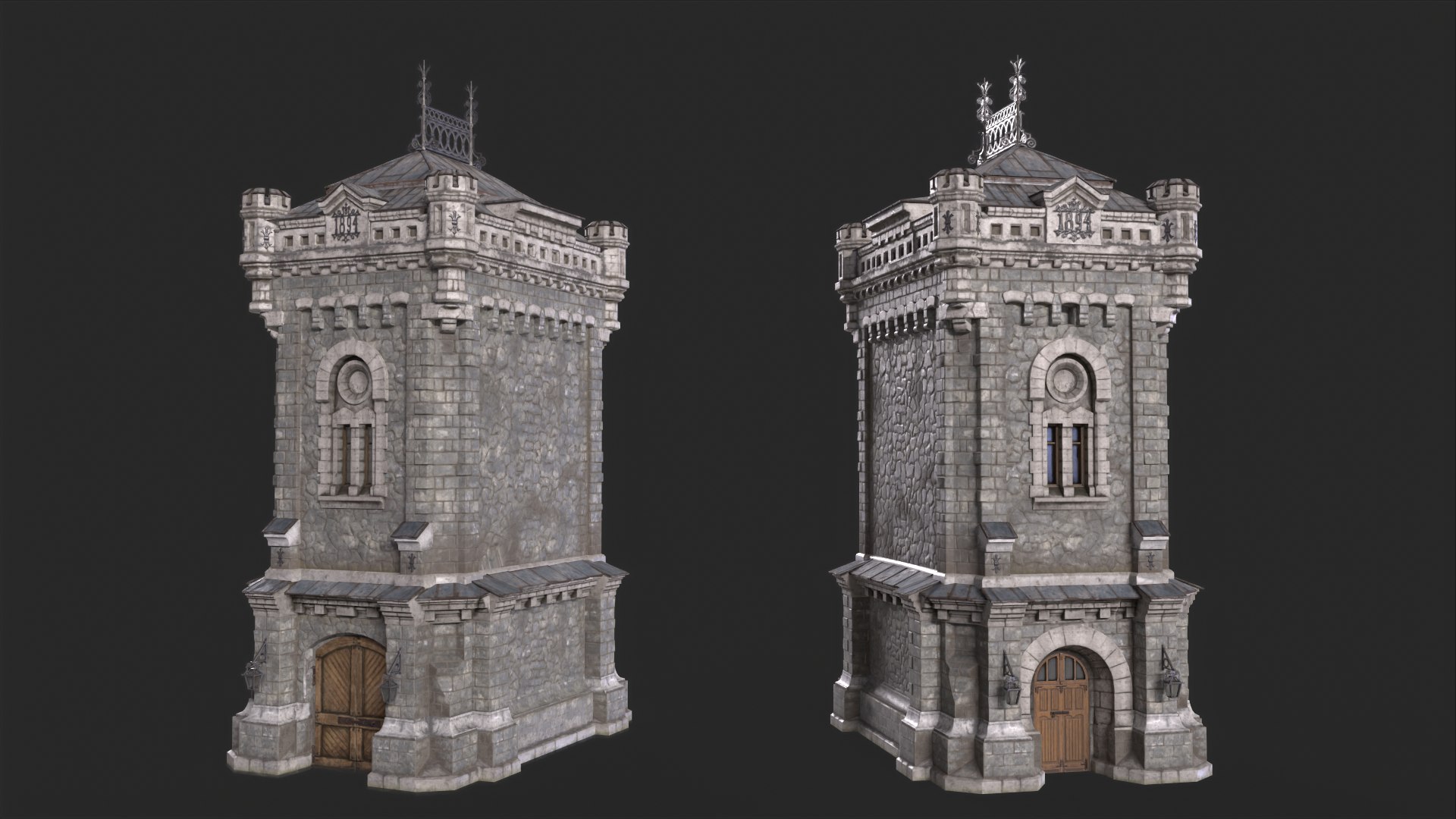 3D Old Medieval Castle Pack Model - TurboSquid 2161327