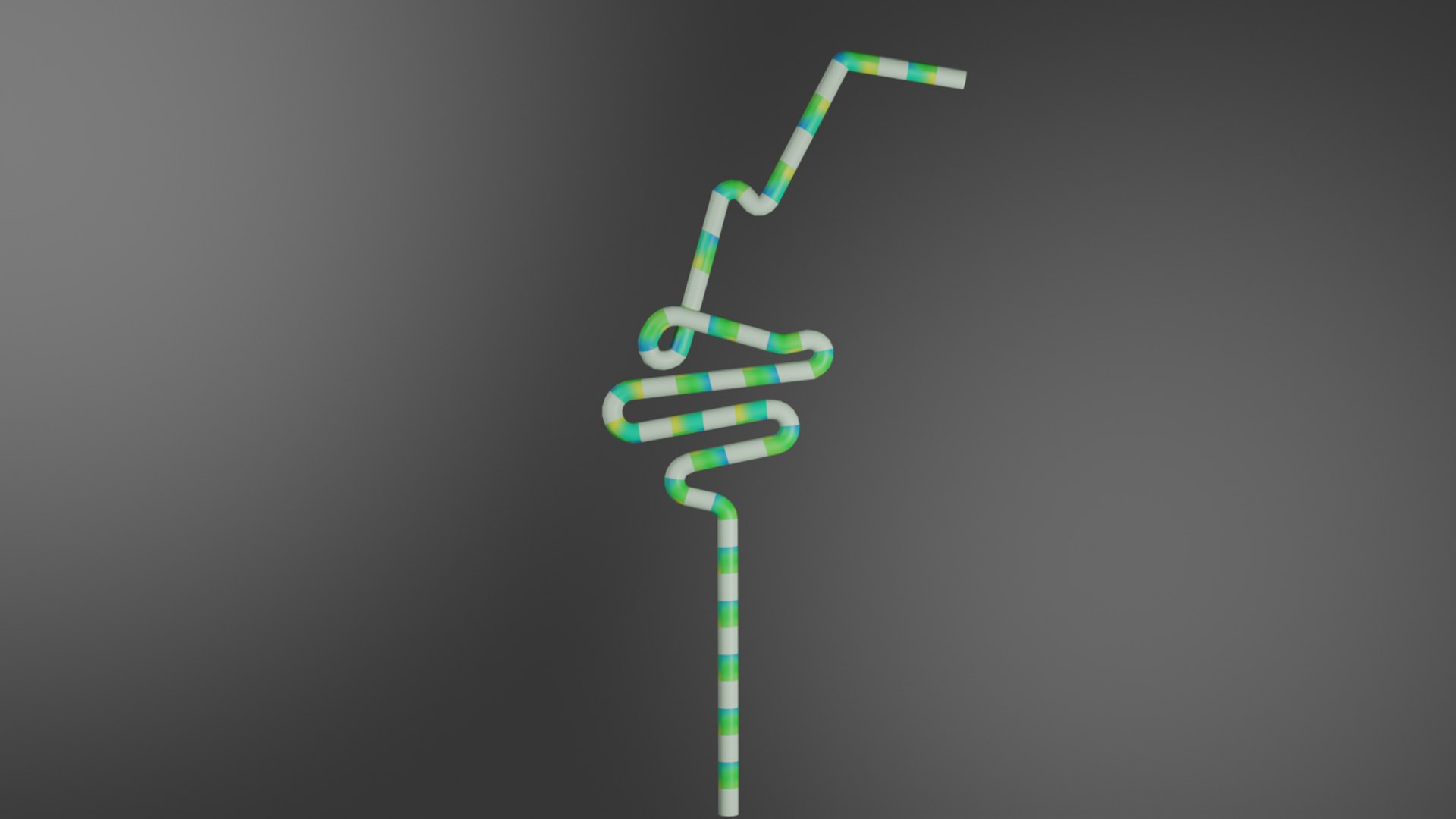 Crazy Straw Letter L model - TurboSquid 1801295