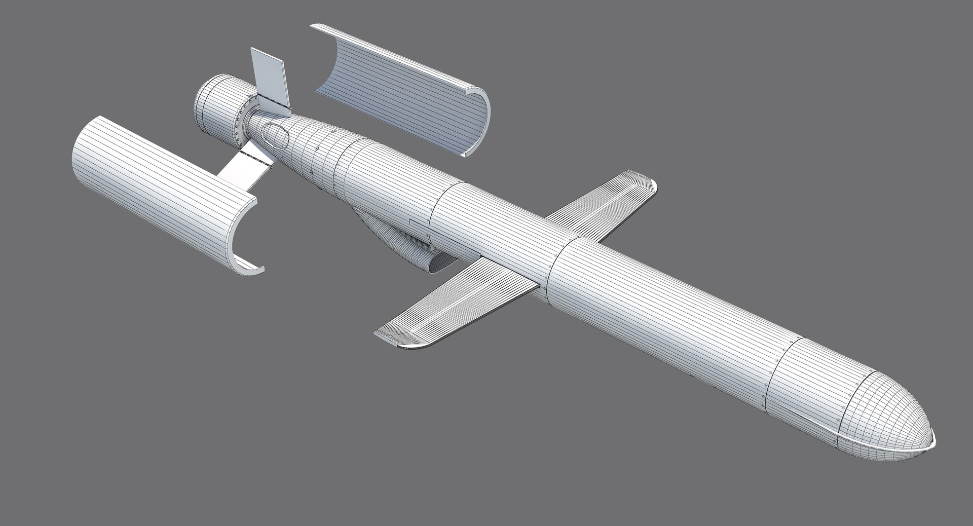Bgm-109g block iv tomahawk missile 3D model - TurboSquid 1207974
