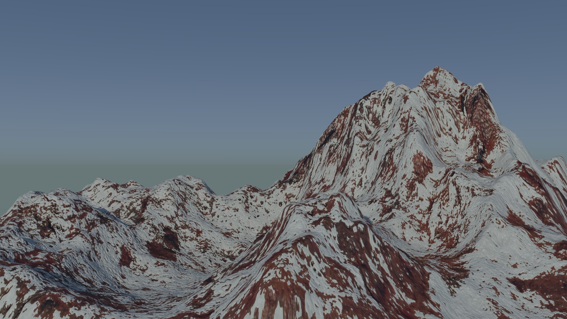 3d Snowy Mountain Snow Model