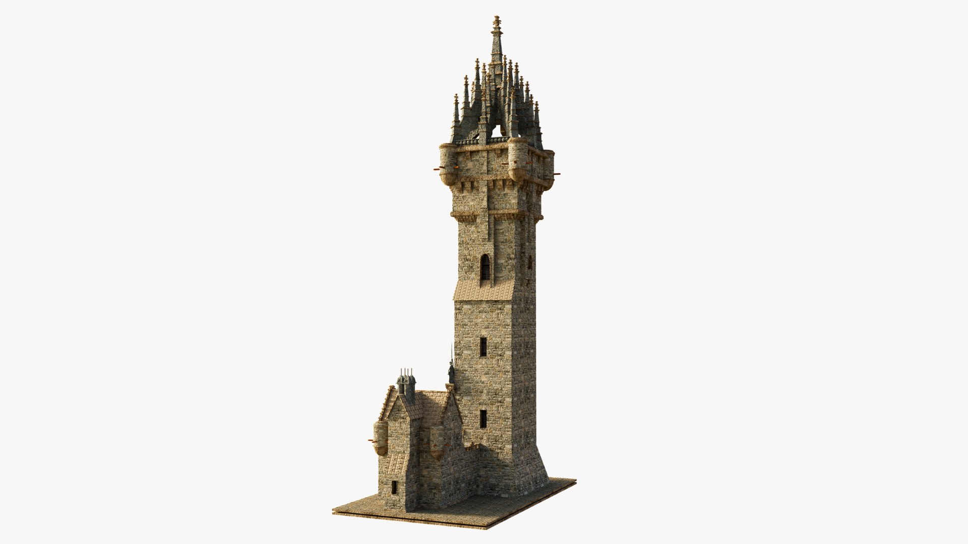 Wallace Monument Model - TurboSquid 2138786