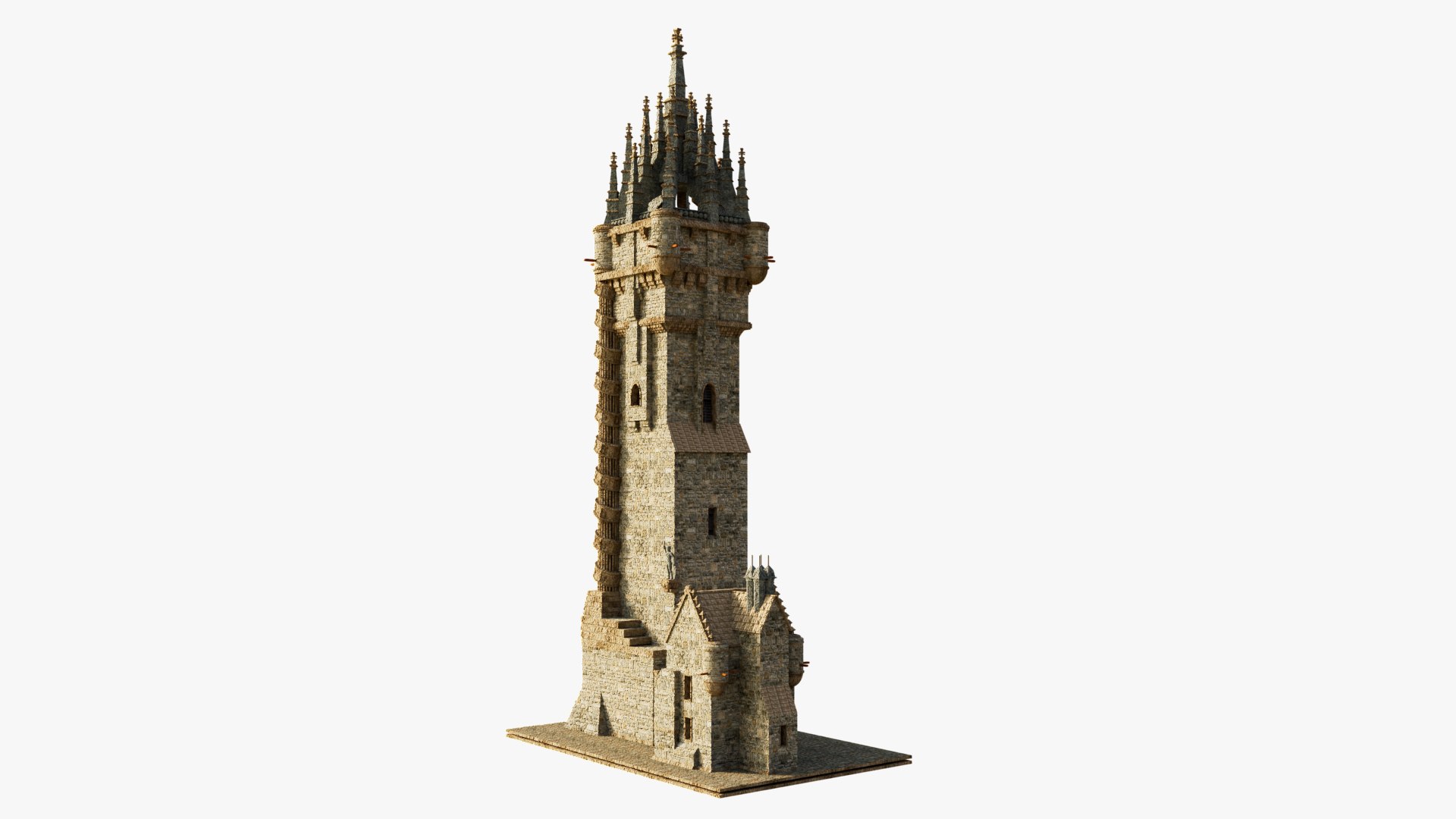 Wallace Monument Model - TurboSquid 2138786