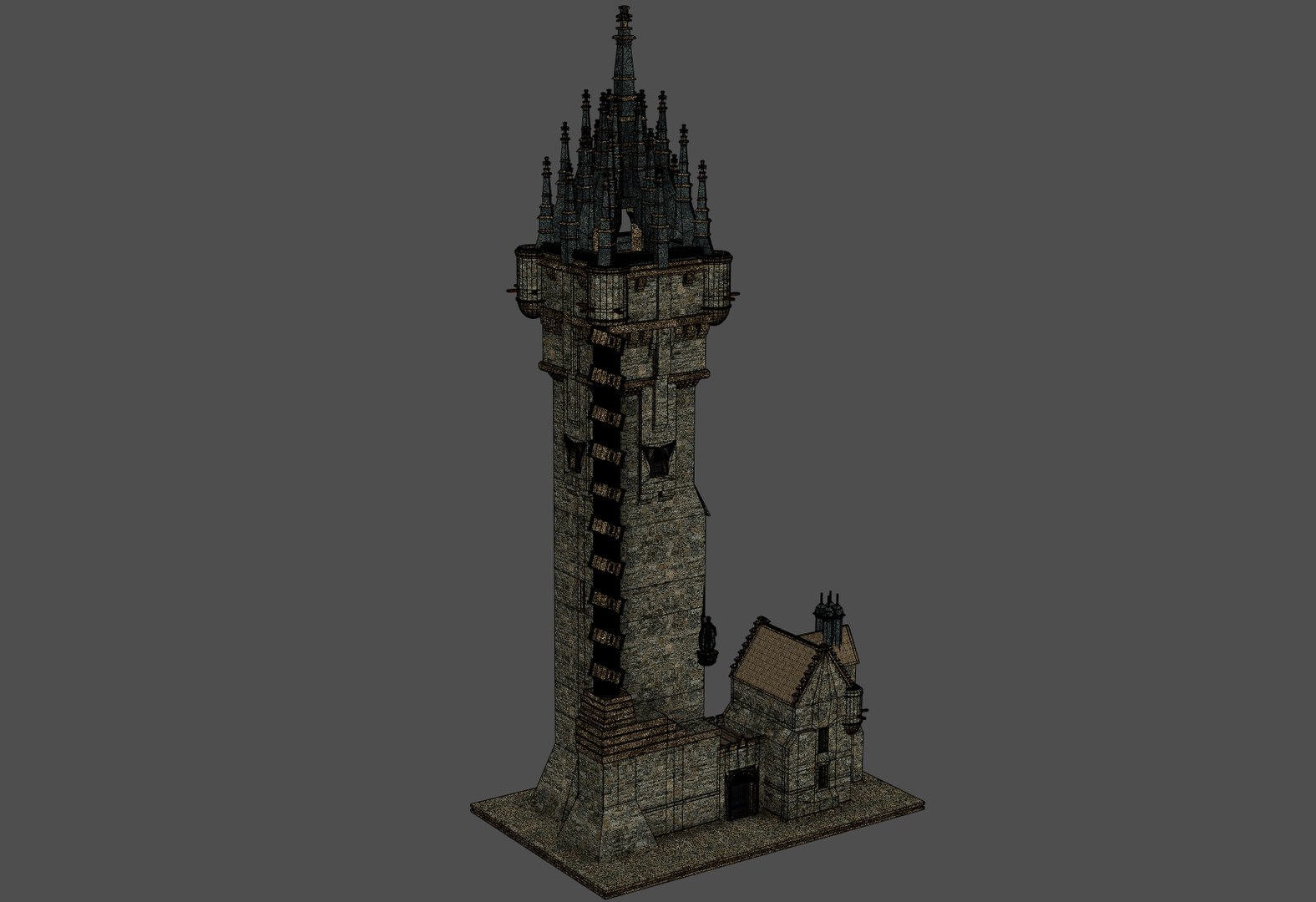 Wallace Monument Model - TurboSquid 2138786