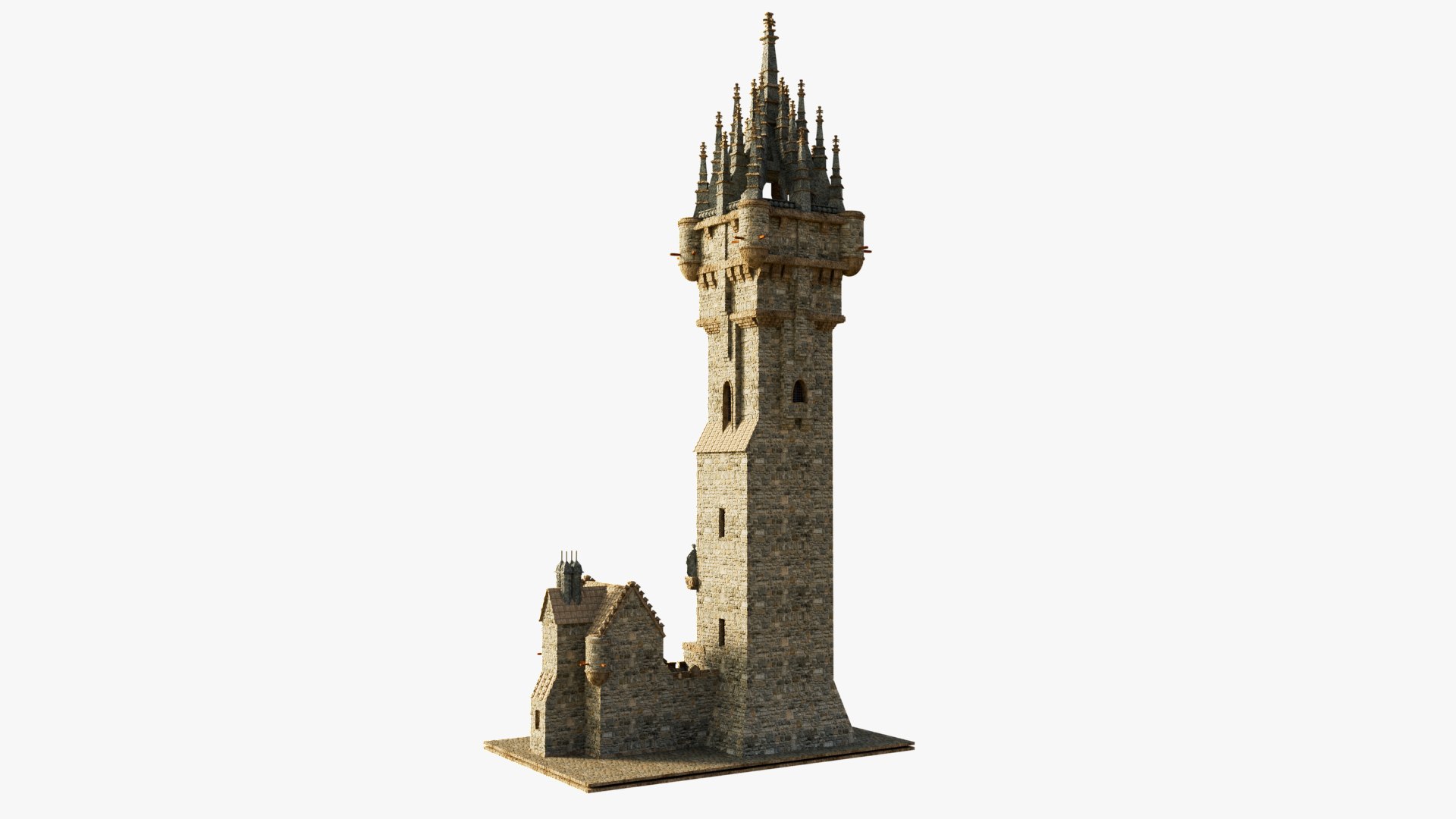 Wallace Monument Model - TurboSquid 2138786