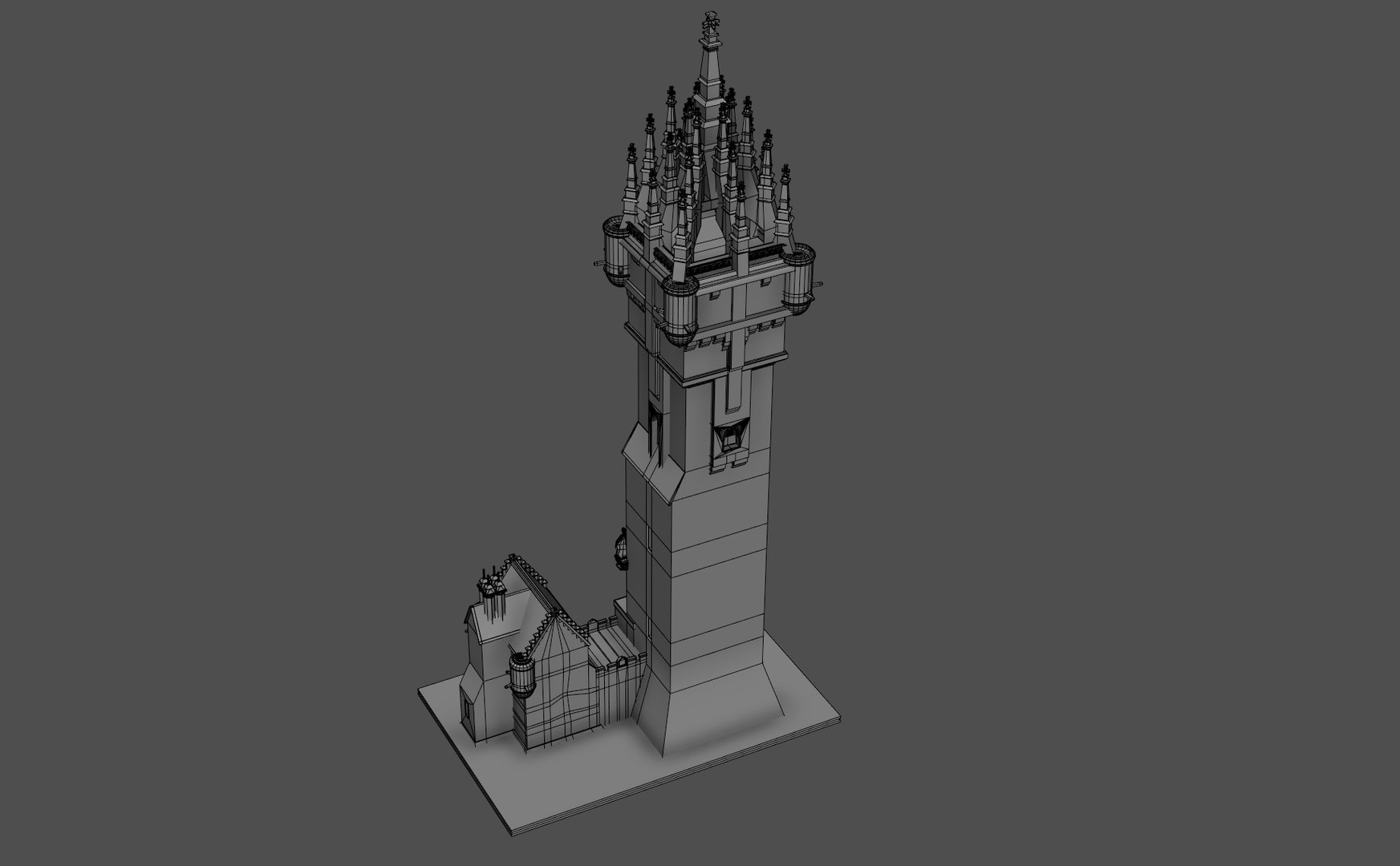 Wallace Monument Model - TurboSquid 2138786