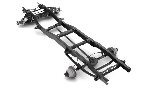 Dually pickup truck chassis model - TurboSquid 1372746
