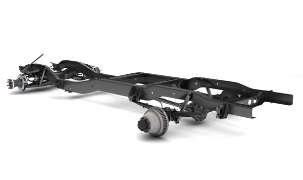 Dually pickup truck chassis model - TurboSquid 1372746
