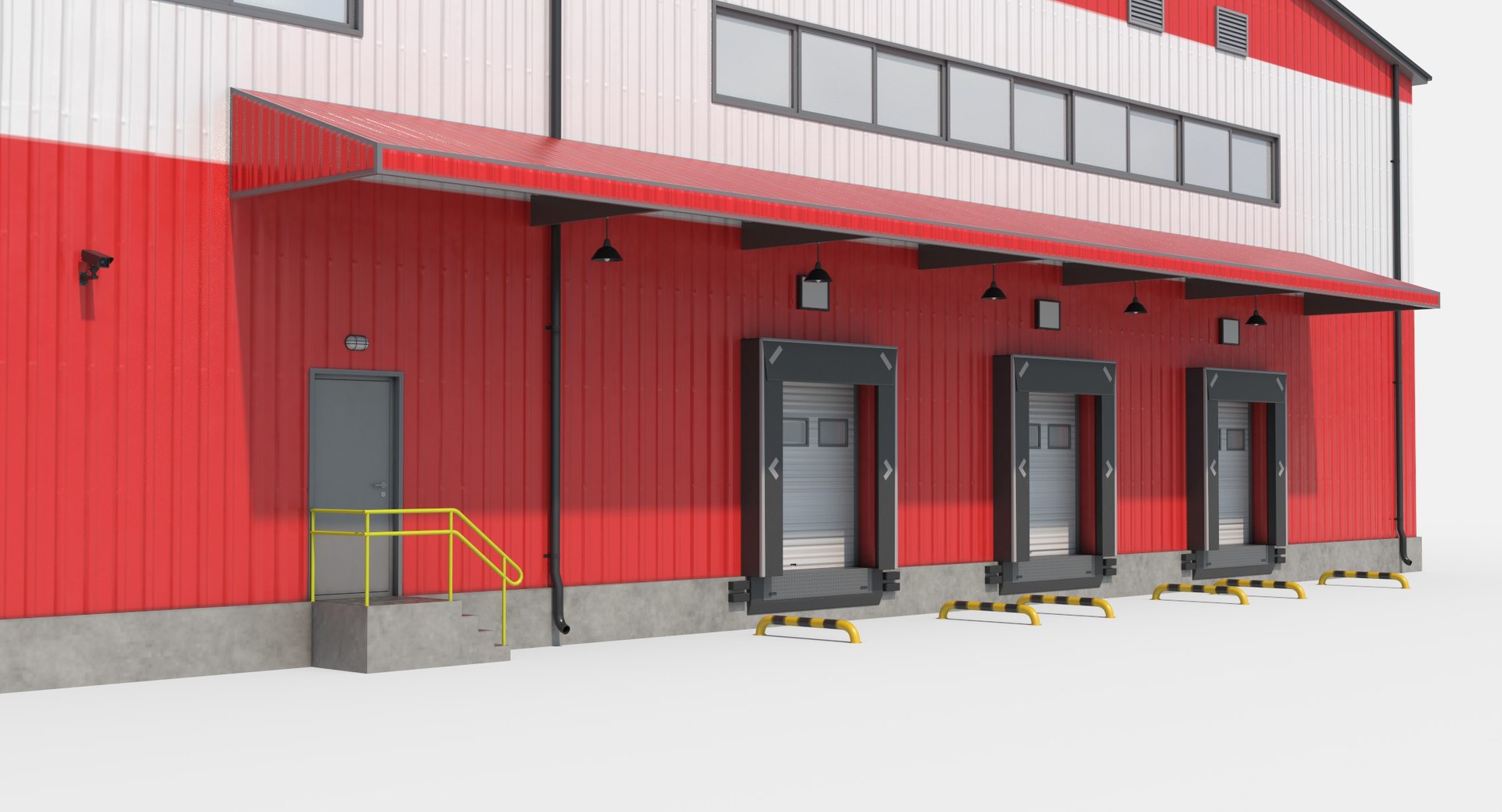 3D model Red Industrial Building 28 - TurboSquid 2141533