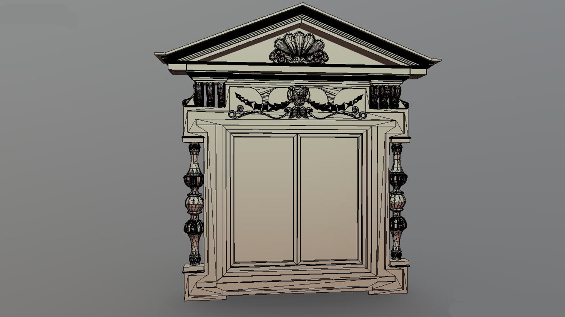 3D model European style window frame - TurboSquid 2084533