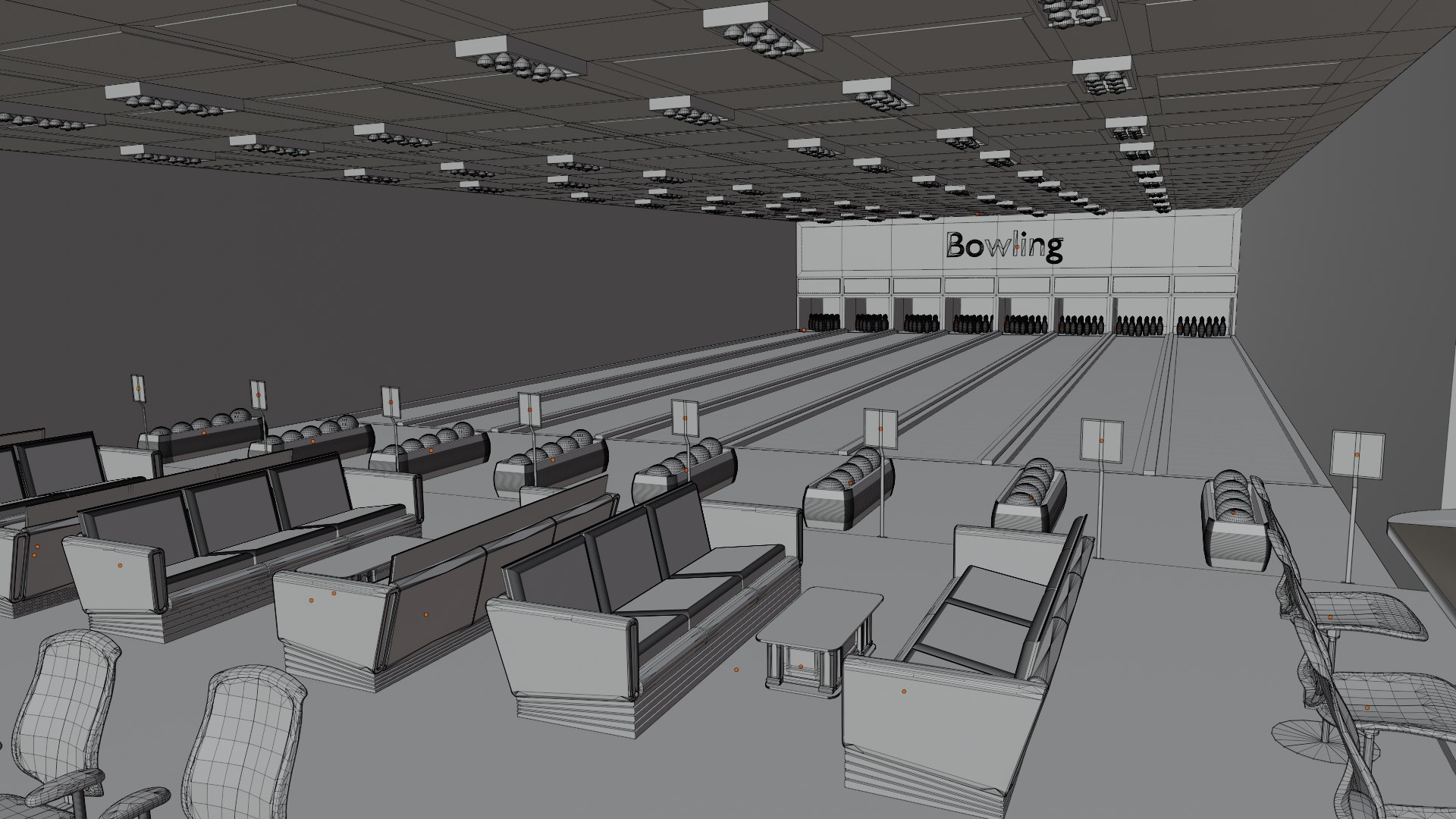 Bowling Alley 3D Model - TurboSquid 2179914