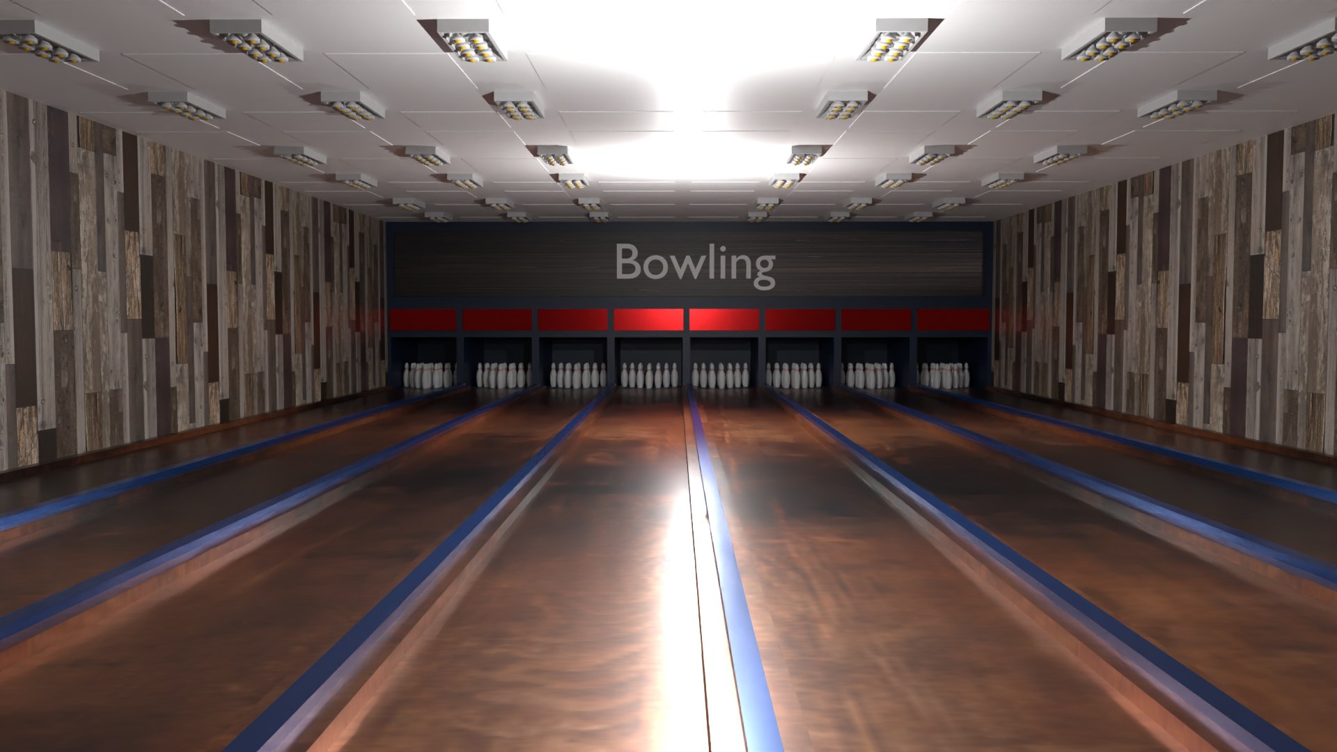 Bowling Alley 3D Model - TurboSquid 2179914