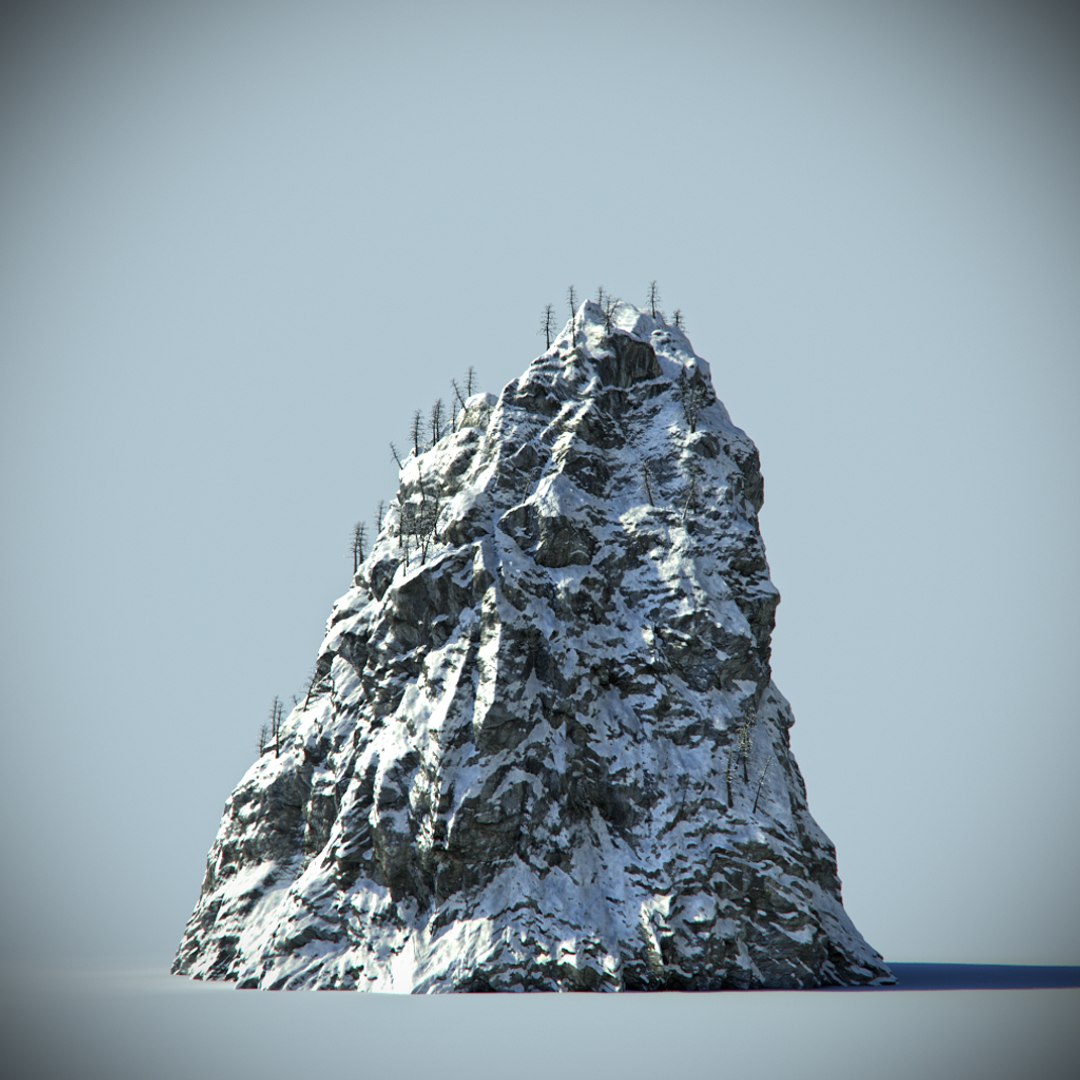 3d Model Snow Rock