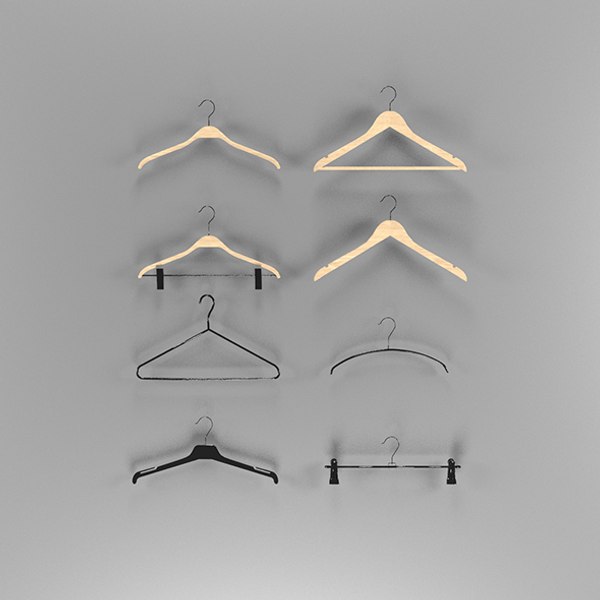 clothes hangers 3d model