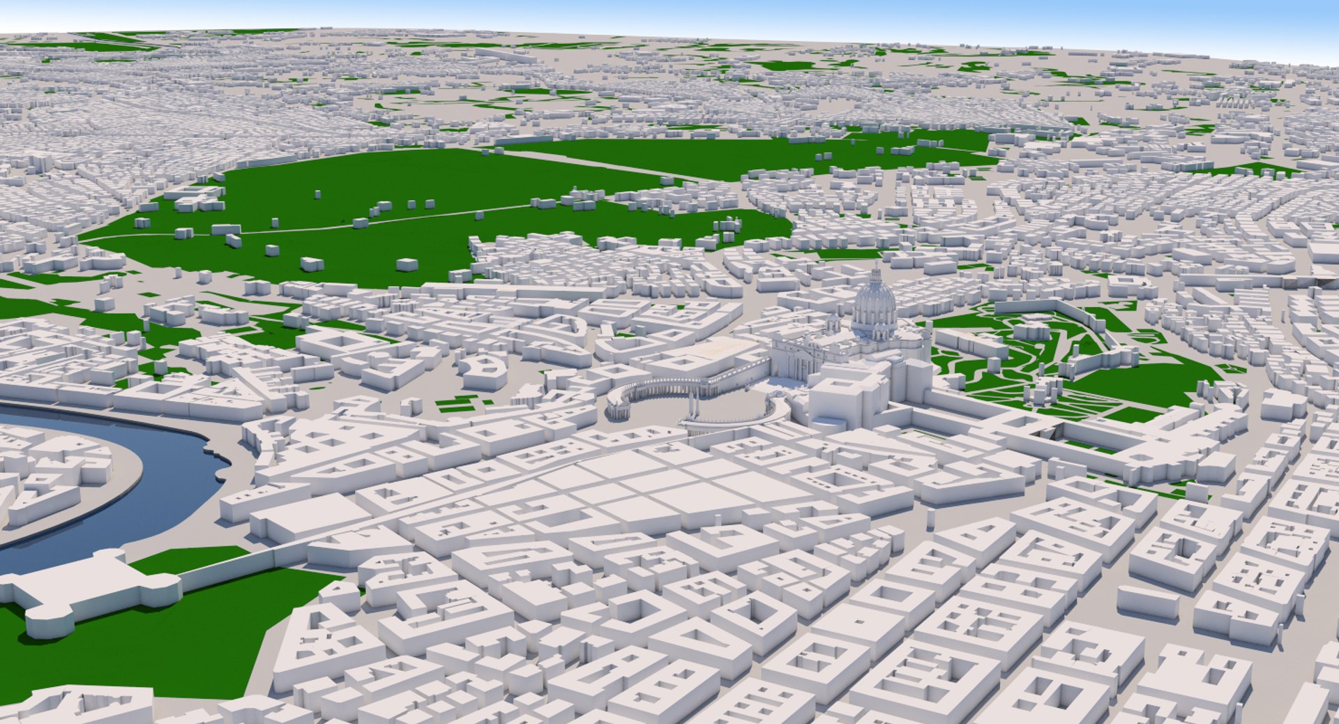 Rome Cityscape 3D Model - TurboSquid 1314318