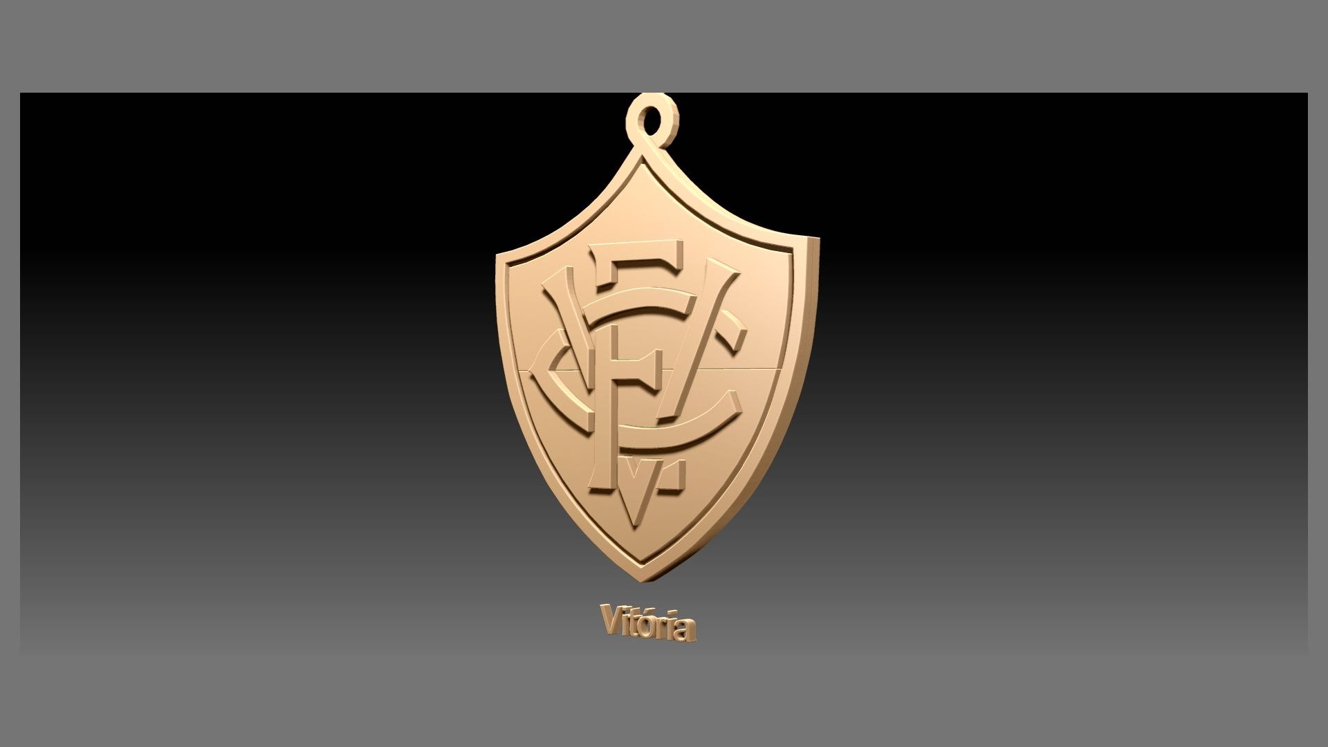 3D Vitoria Logo Printable And Renderable Logo Shields Keychan Model ...