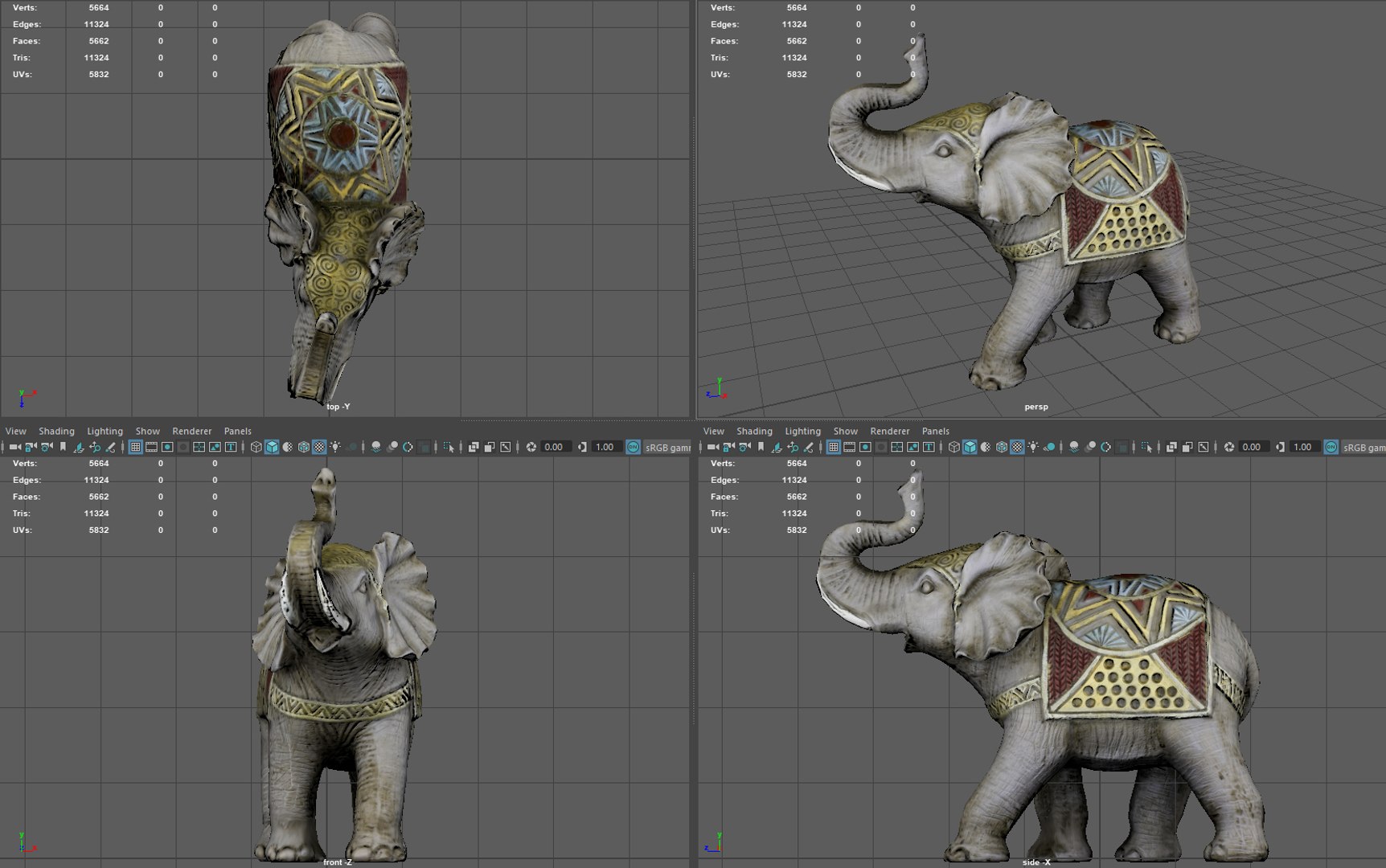 3D Decorative Elephant - TurboSquid 1863734