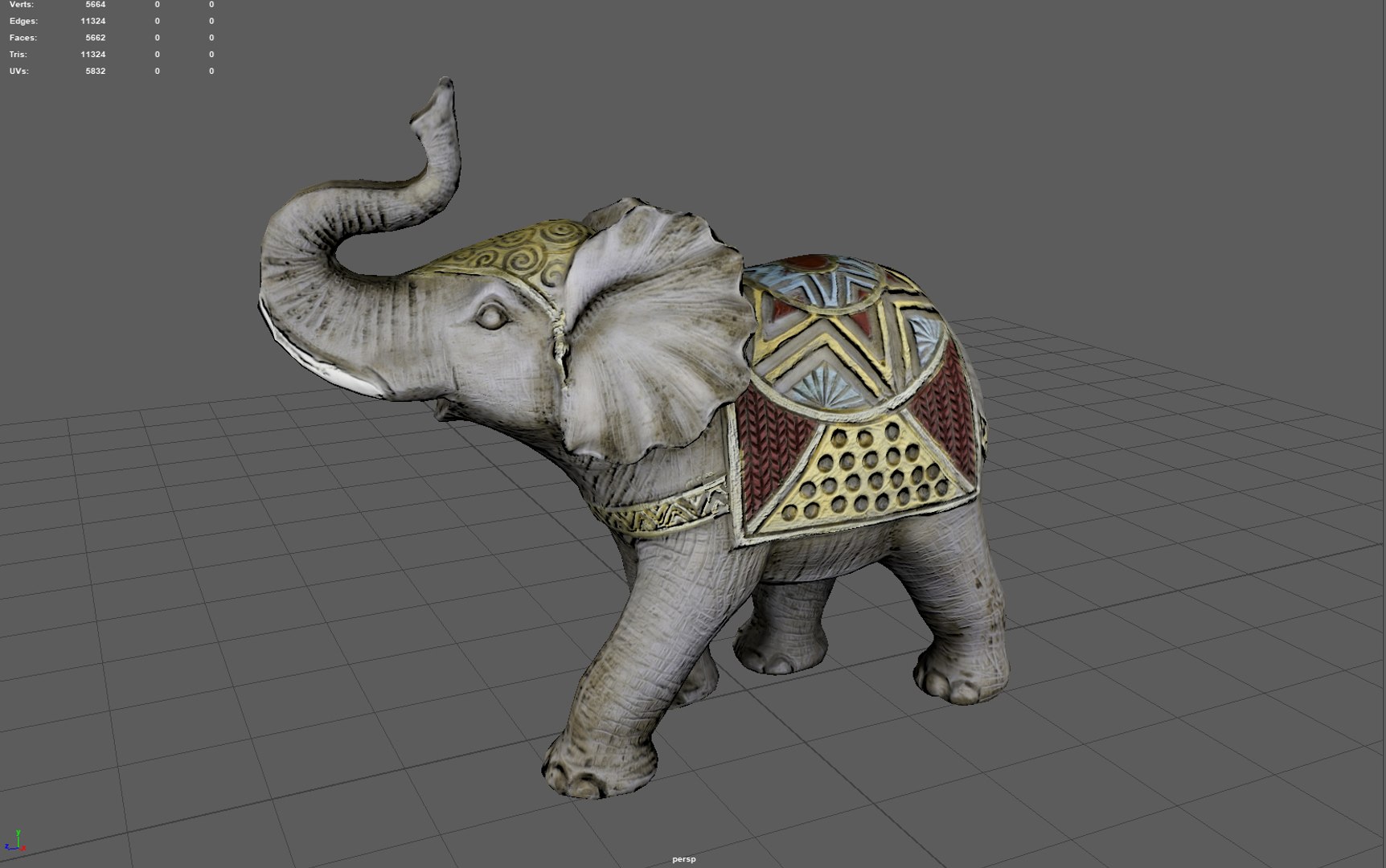 3D Decorative Elephant - TurboSquid 1863734