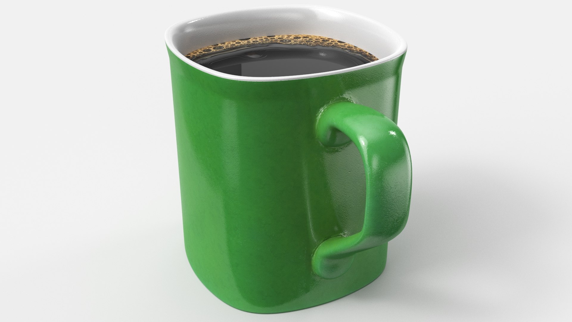 3D Coffee Mug Green With Coffee - TurboSquid 2103205