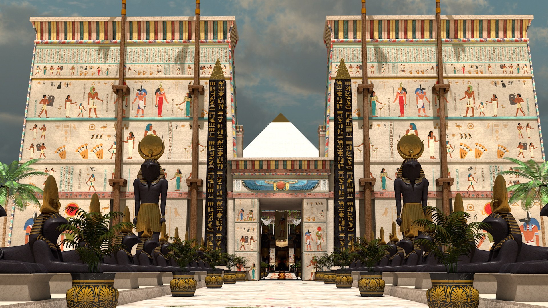 3D Egyptian Temple Model - TurboSquid 2334781