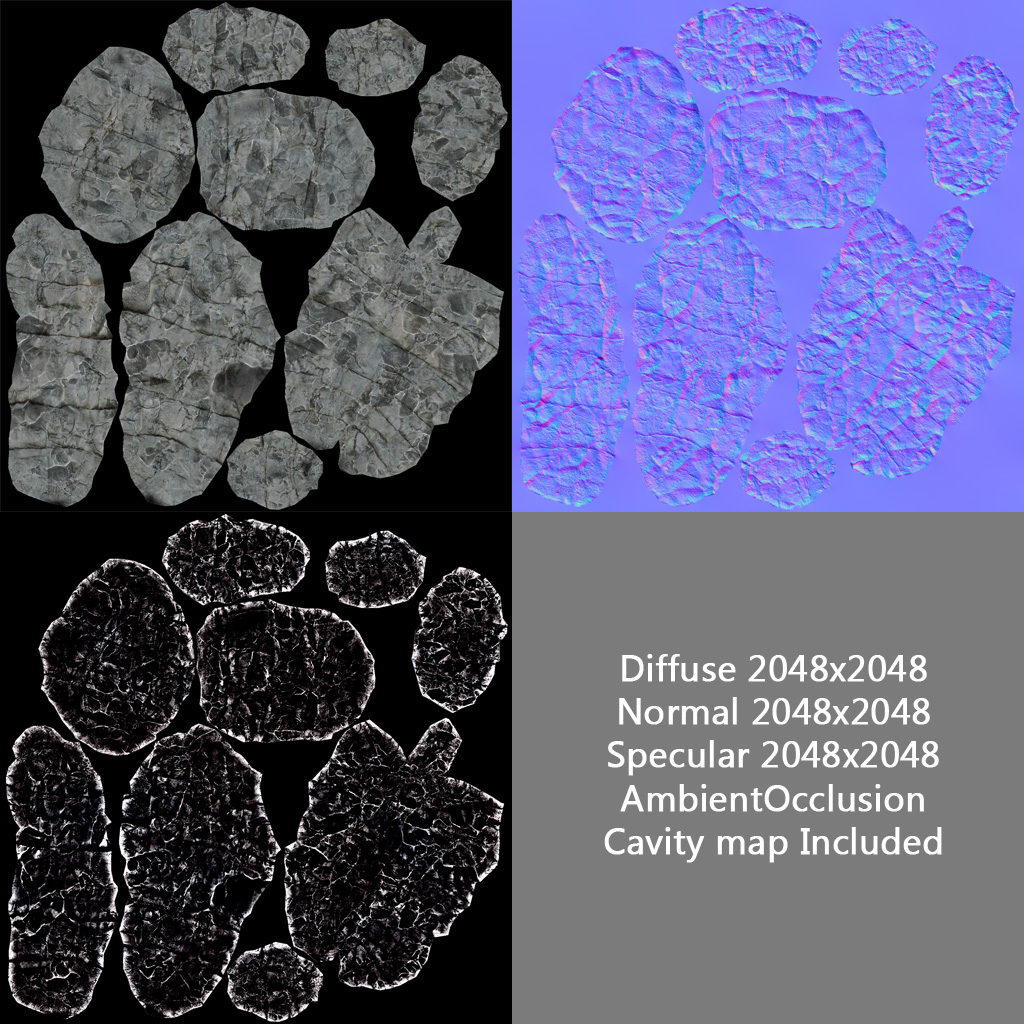 rock pack landscape 3d model
