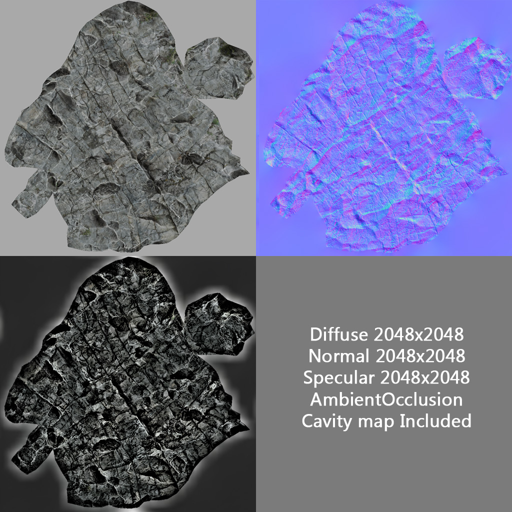 rock pack landscape 3d model