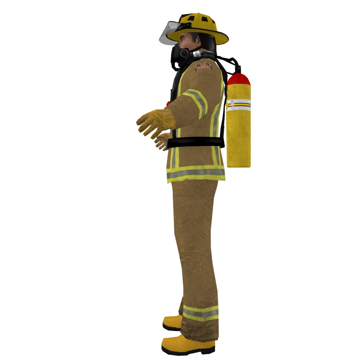 3d model of fireman 2
