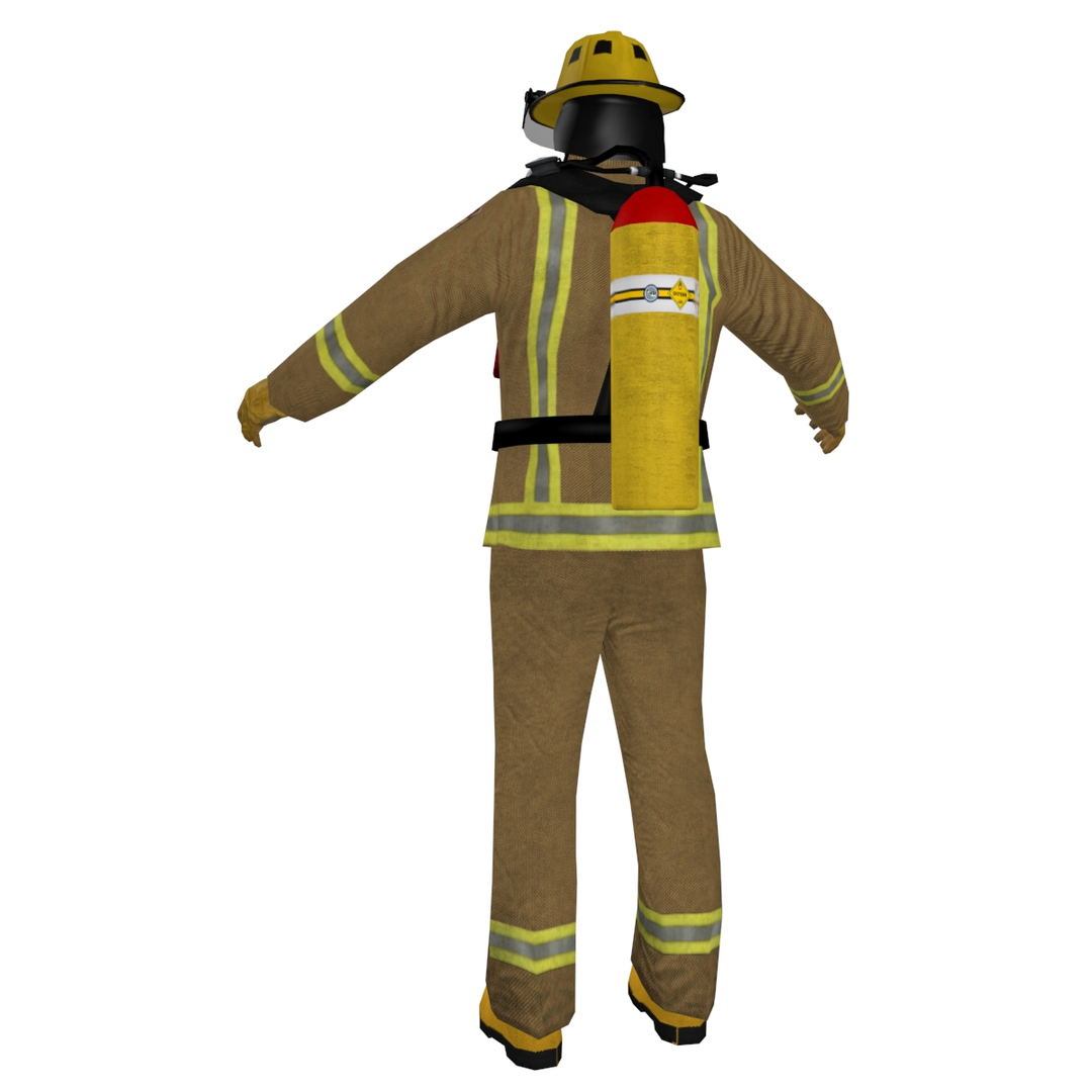 3d model of fireman 2