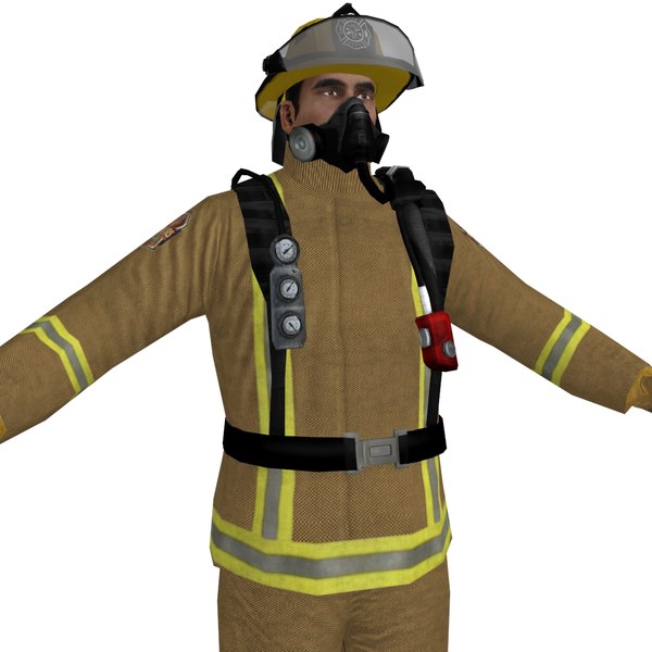 3d model of fireman 2