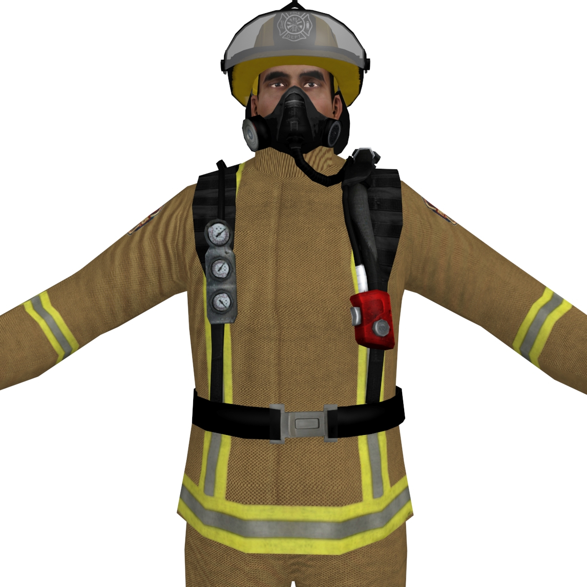 3d model of fireman 2