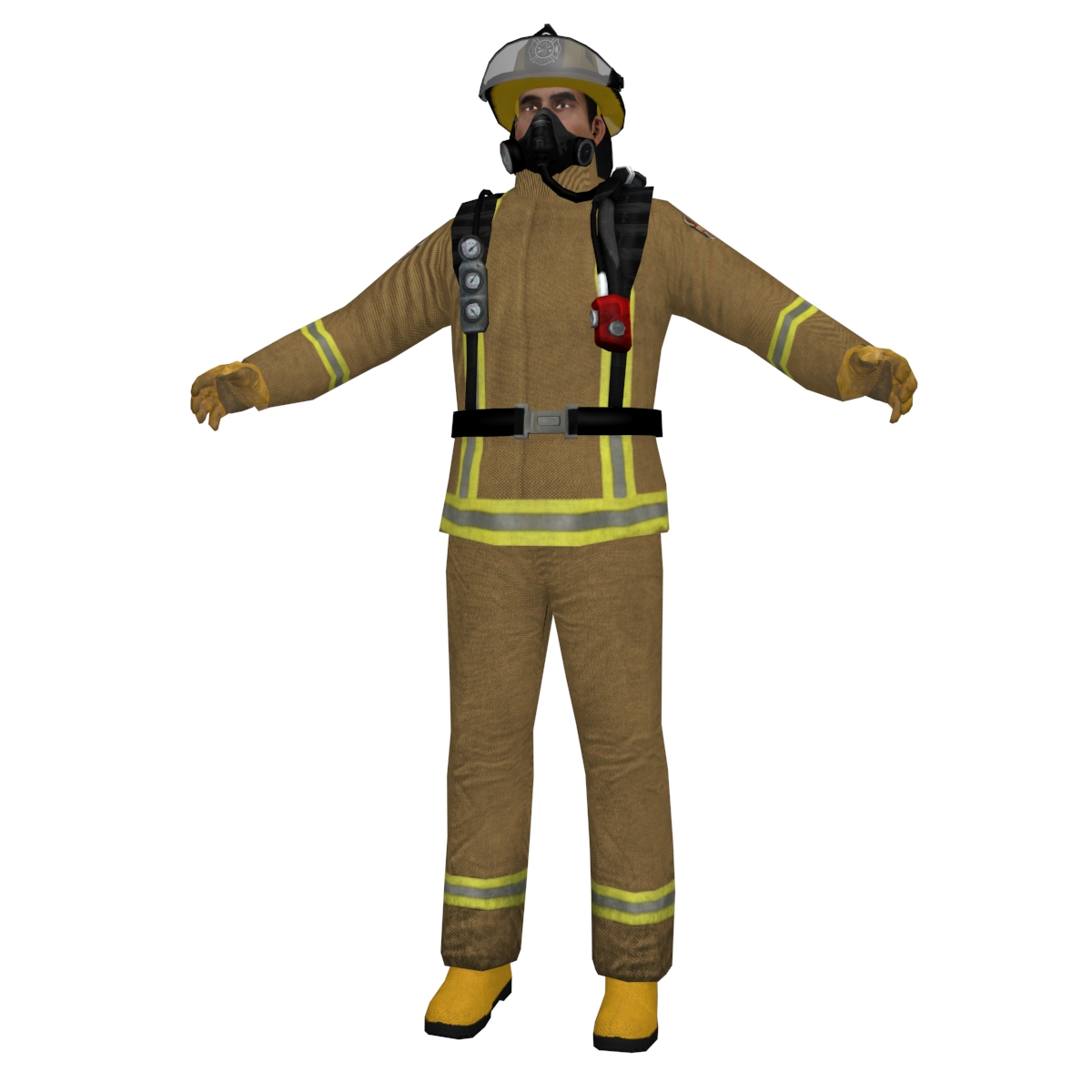 3d model of fireman 2