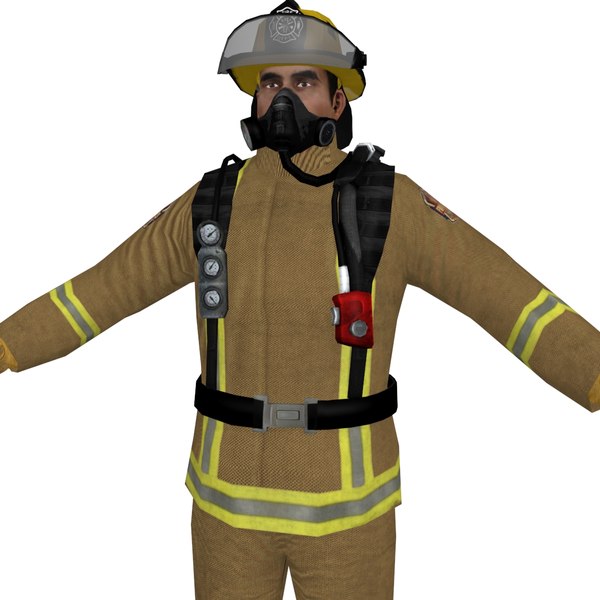 3d model of fireman 2