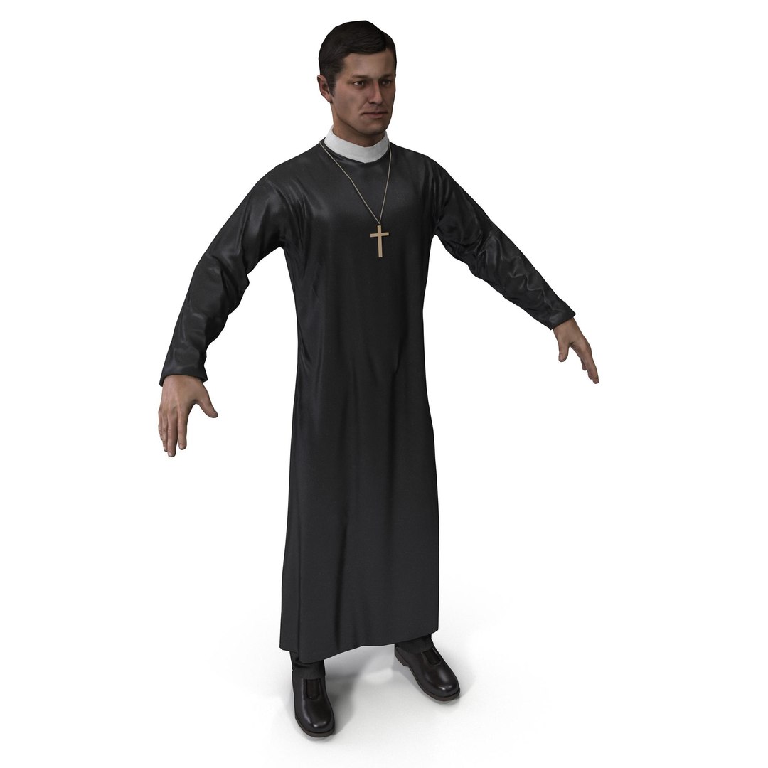 3d Model Priest Rigged