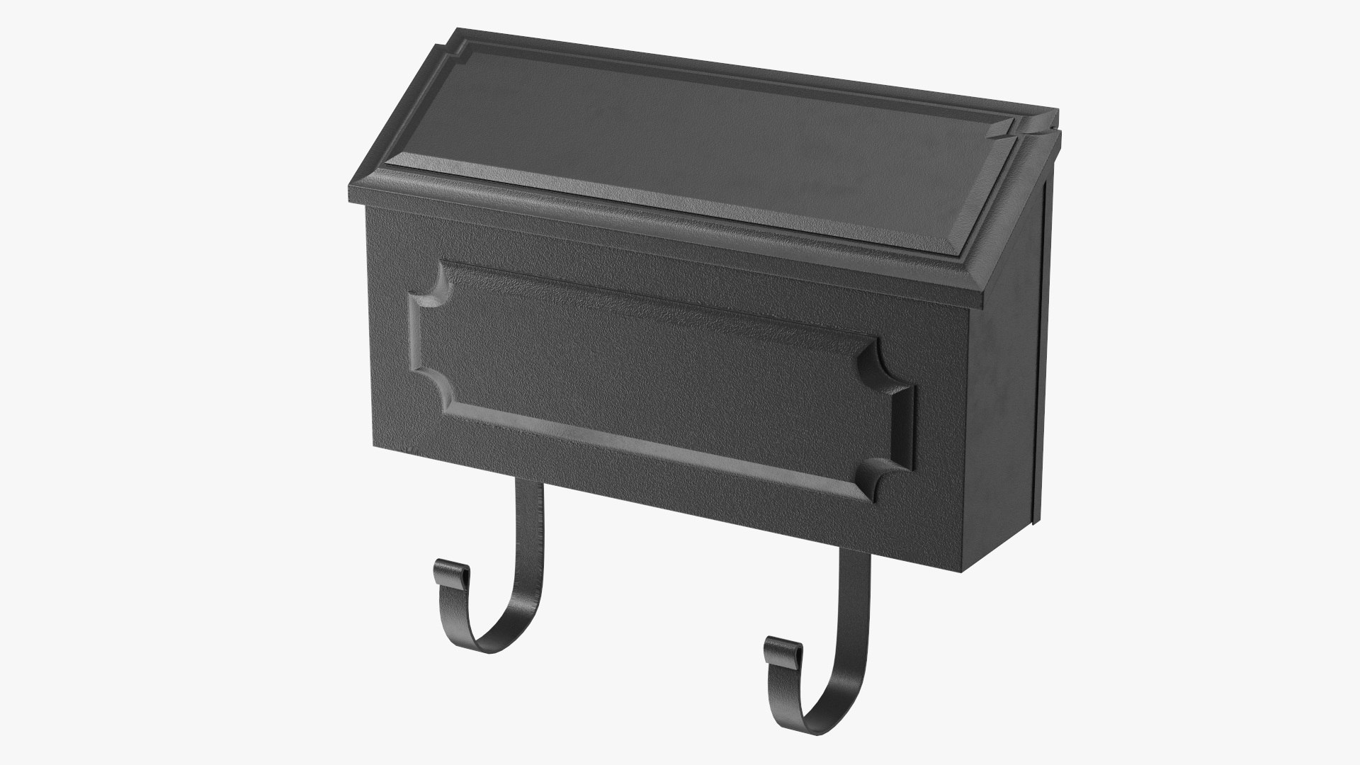 Wall Mount Black Standard Mailbox 3D - TurboSquid 2154541
