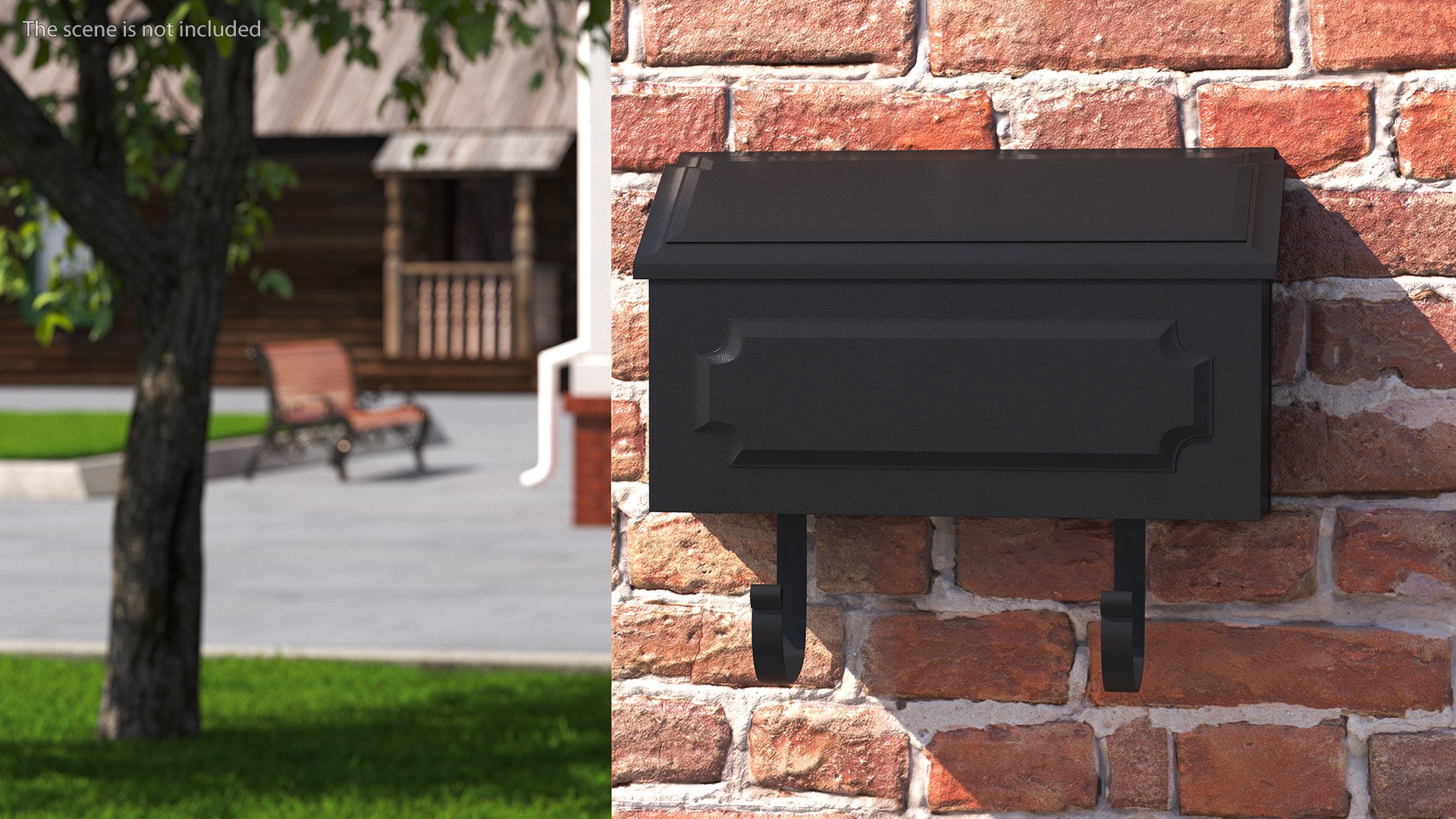 Wall Mount Black Standard Mailbox 3D - TurboSquid 2154541
