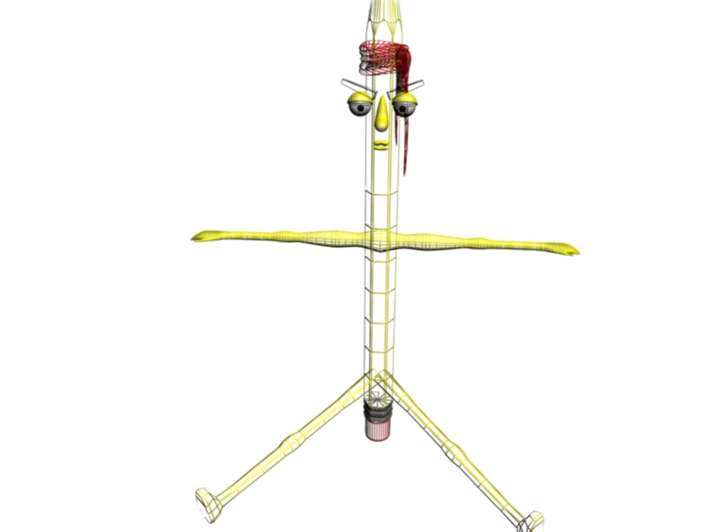 Pencil Character 3d Model