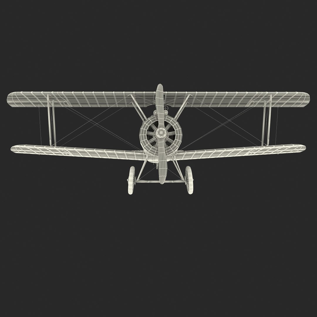 obj british wwi biplane fighter