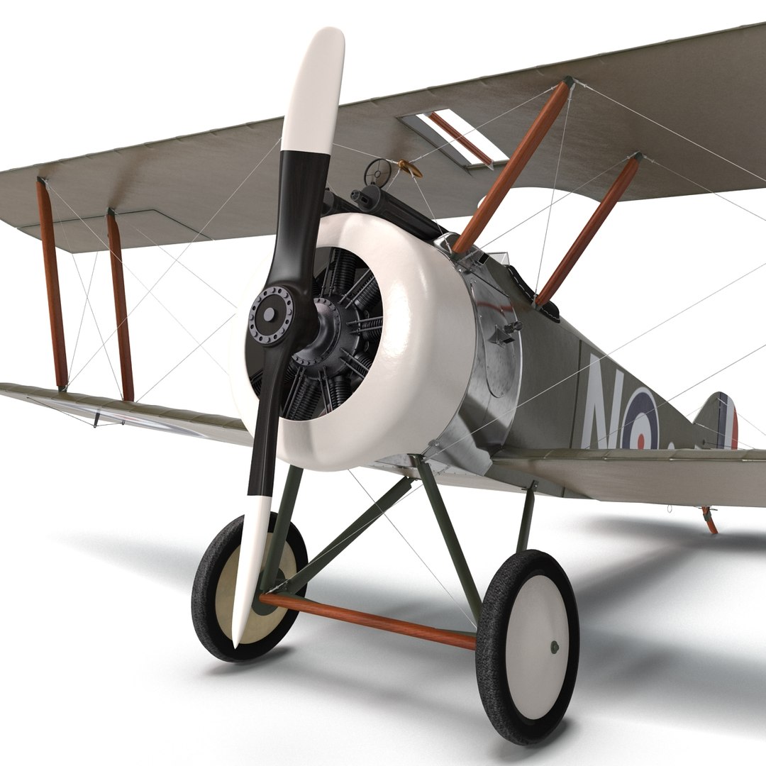 Obj British Wwi Biplane Fighter