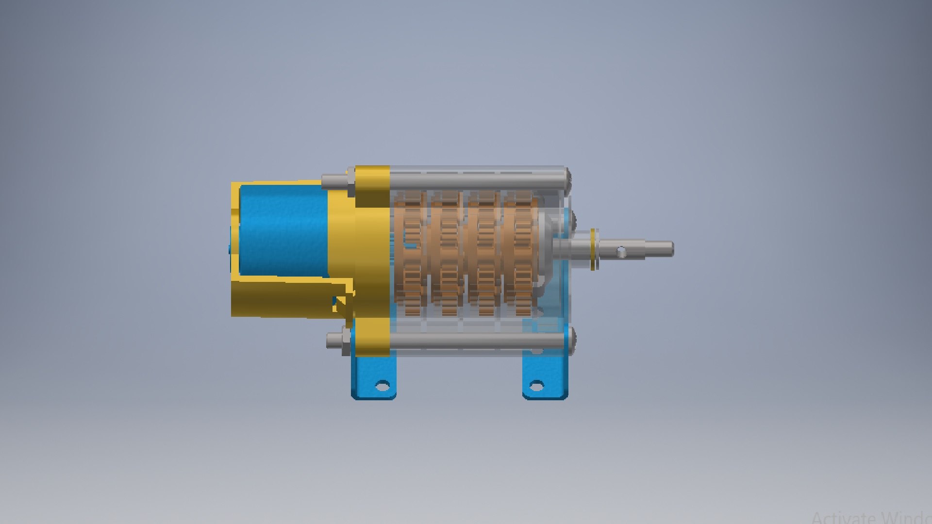 Electric Motor And Planetary Gearbox 3D - TurboSquid 2072268