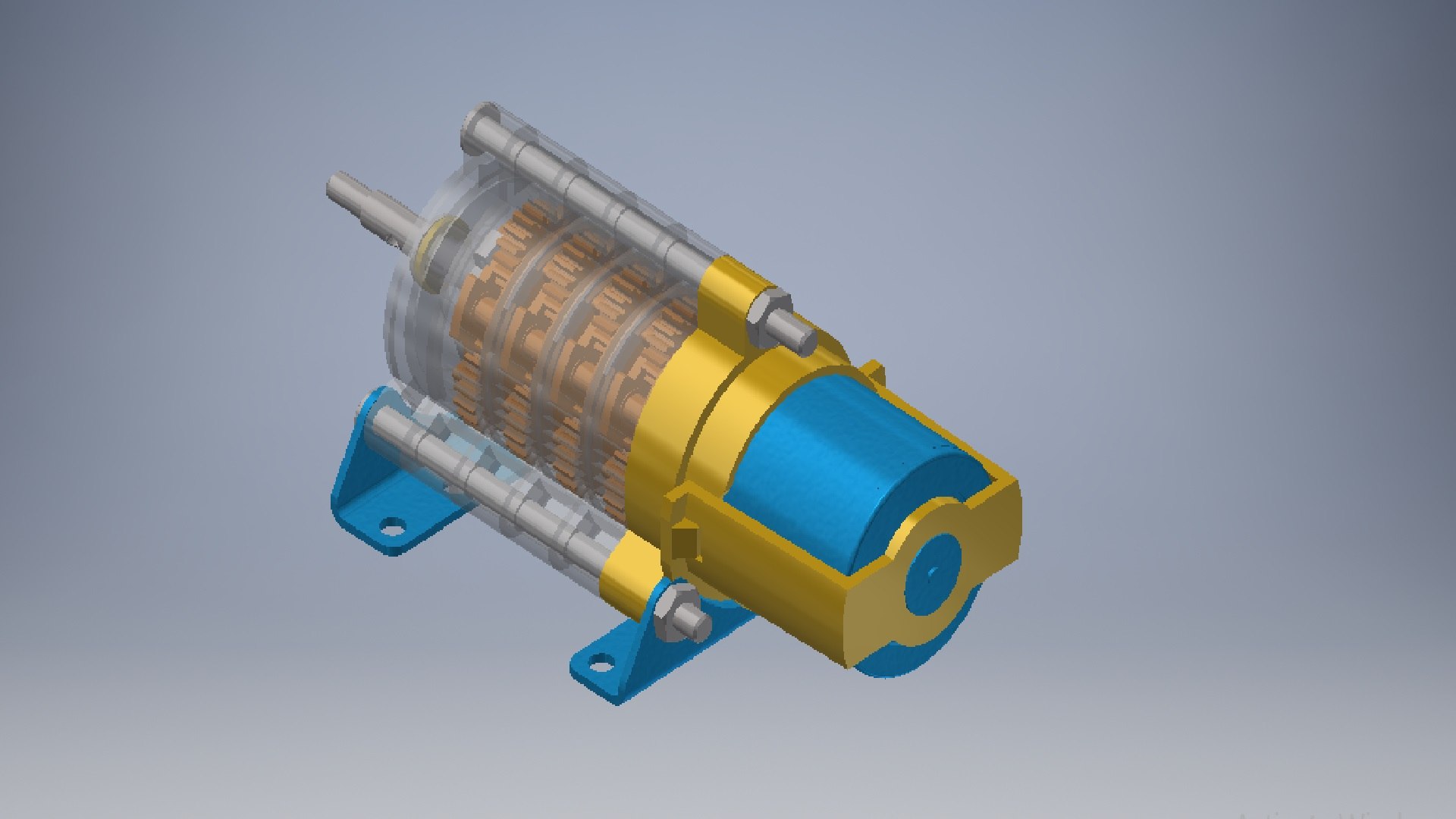 Electric Motor And Planetary Gearbox 3D - TurboSquid 2072268