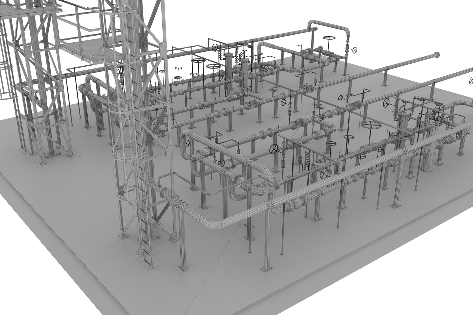 3D Model Gas Distribution Station - TurboSquid 1899103
