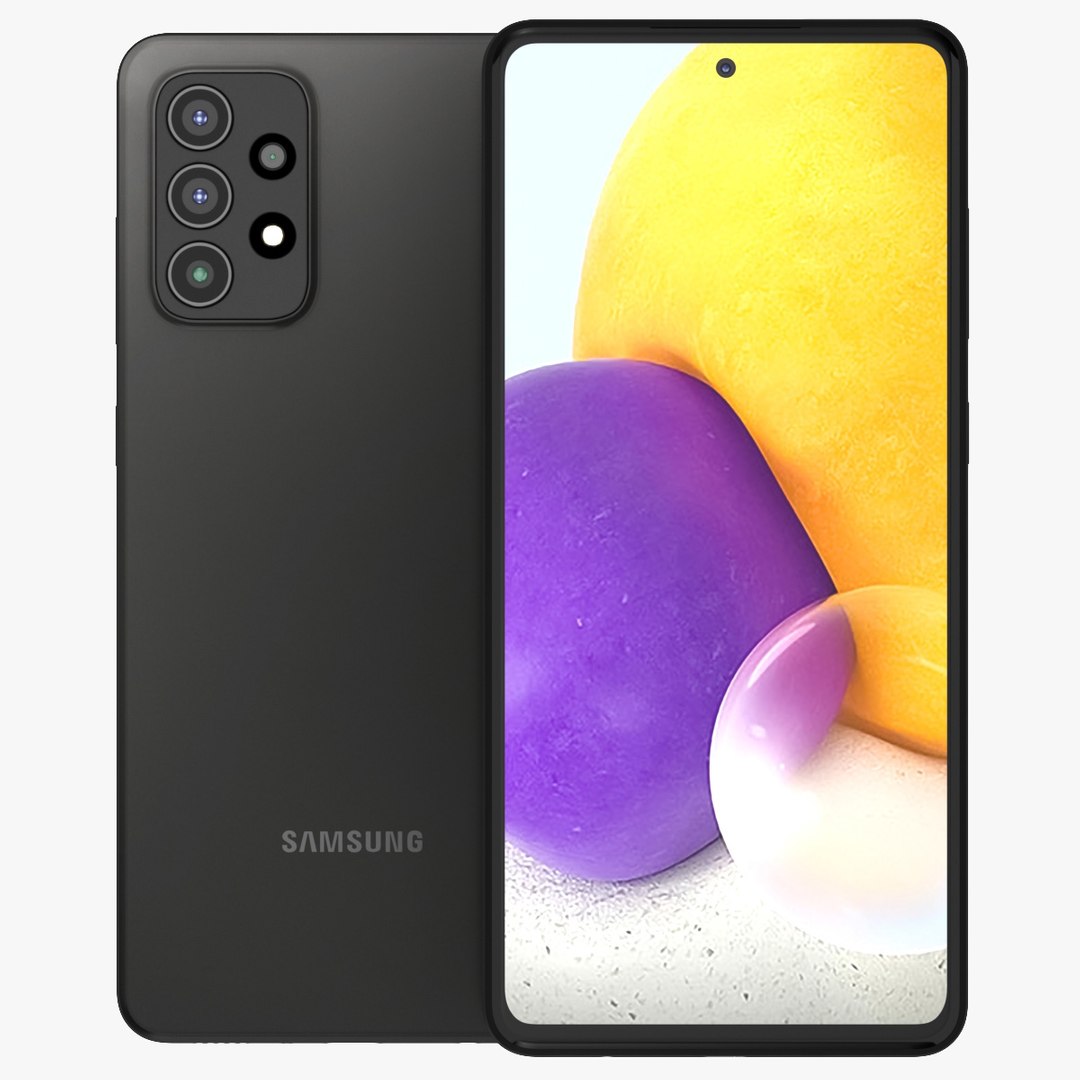 Samsung Galaxy A72 Awesome Black model - TurboSquid 1898963