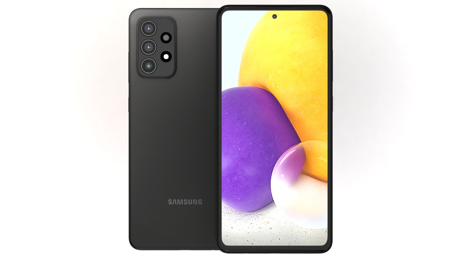 Samsung Galaxy A72 Awesome Black Model - TurboSquid 1898963