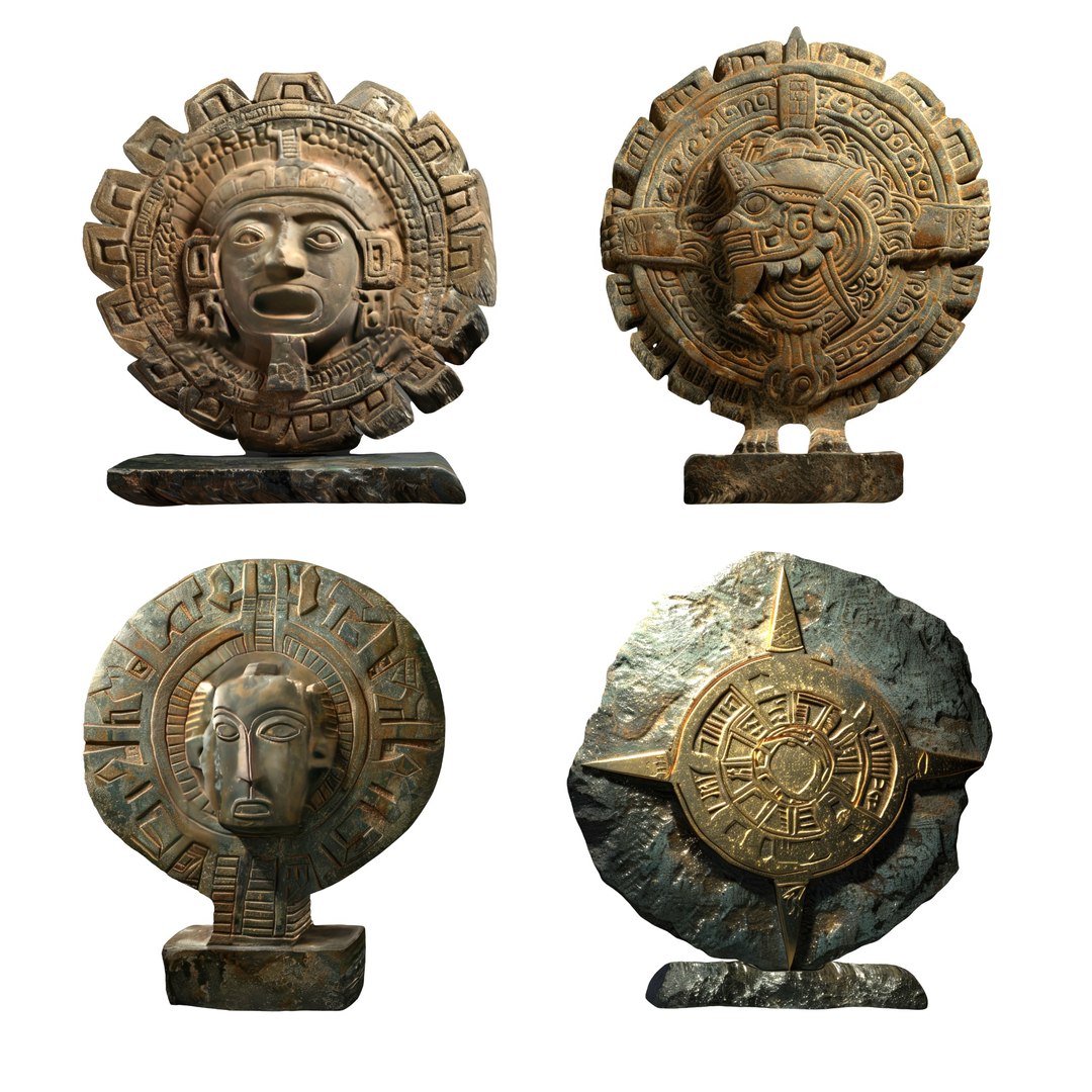 Mayan Artifacts Pack 4 3D - TurboSquid 2209527