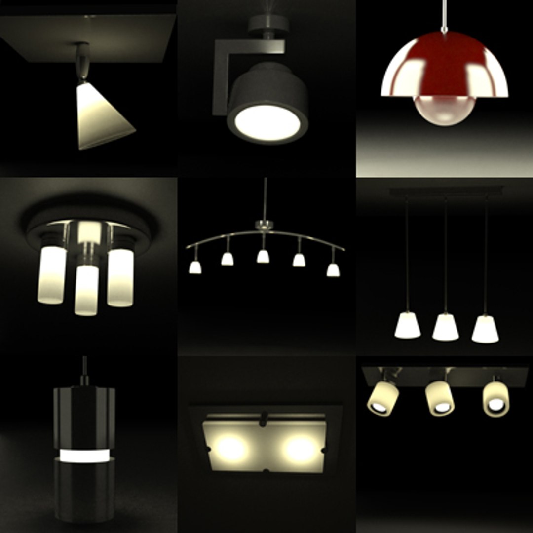 Ceiling Lamps 3d 3ds